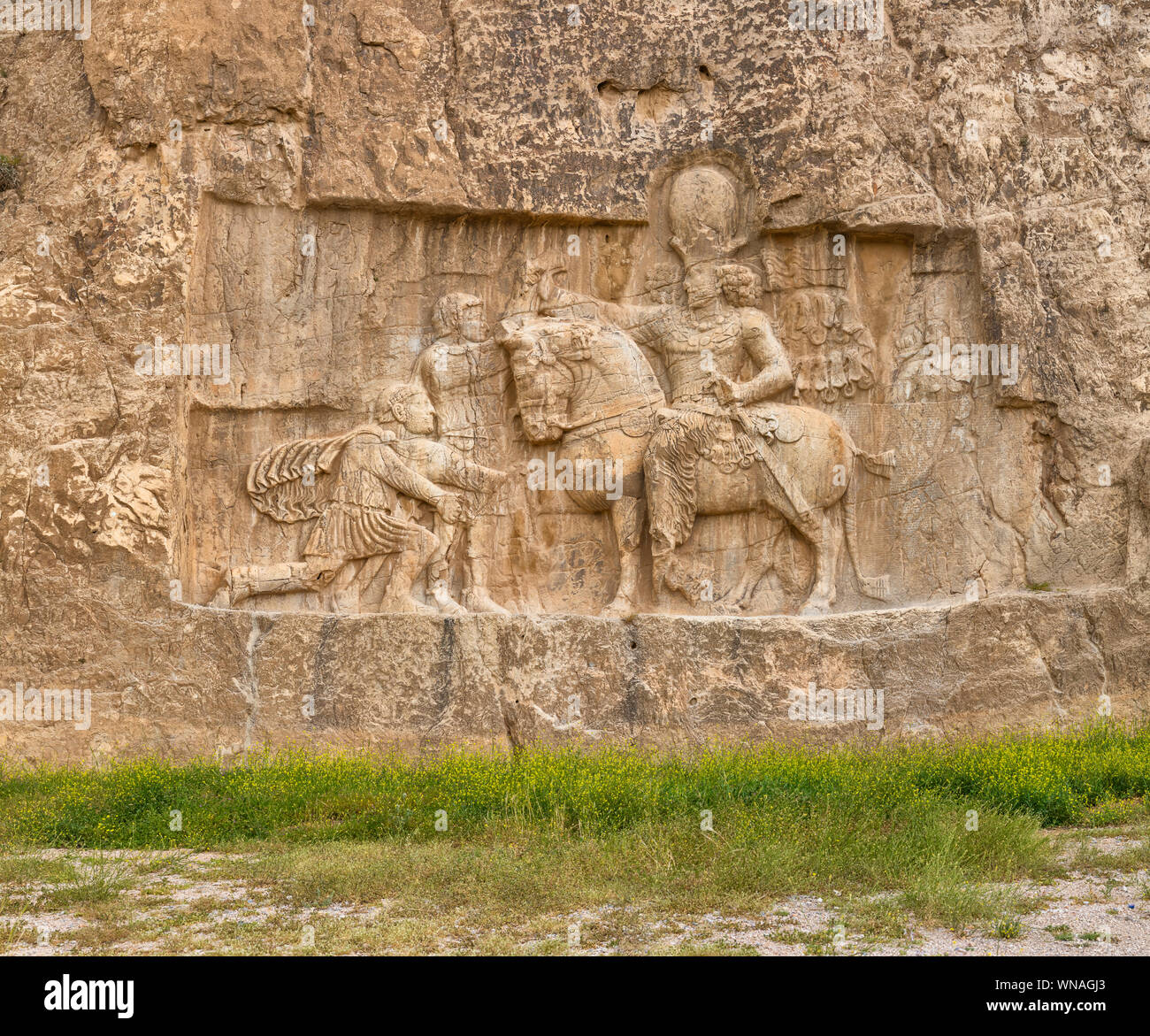 Triumph of Shapur I over the Roman emperor Valerian (241-272), Sassanid ...