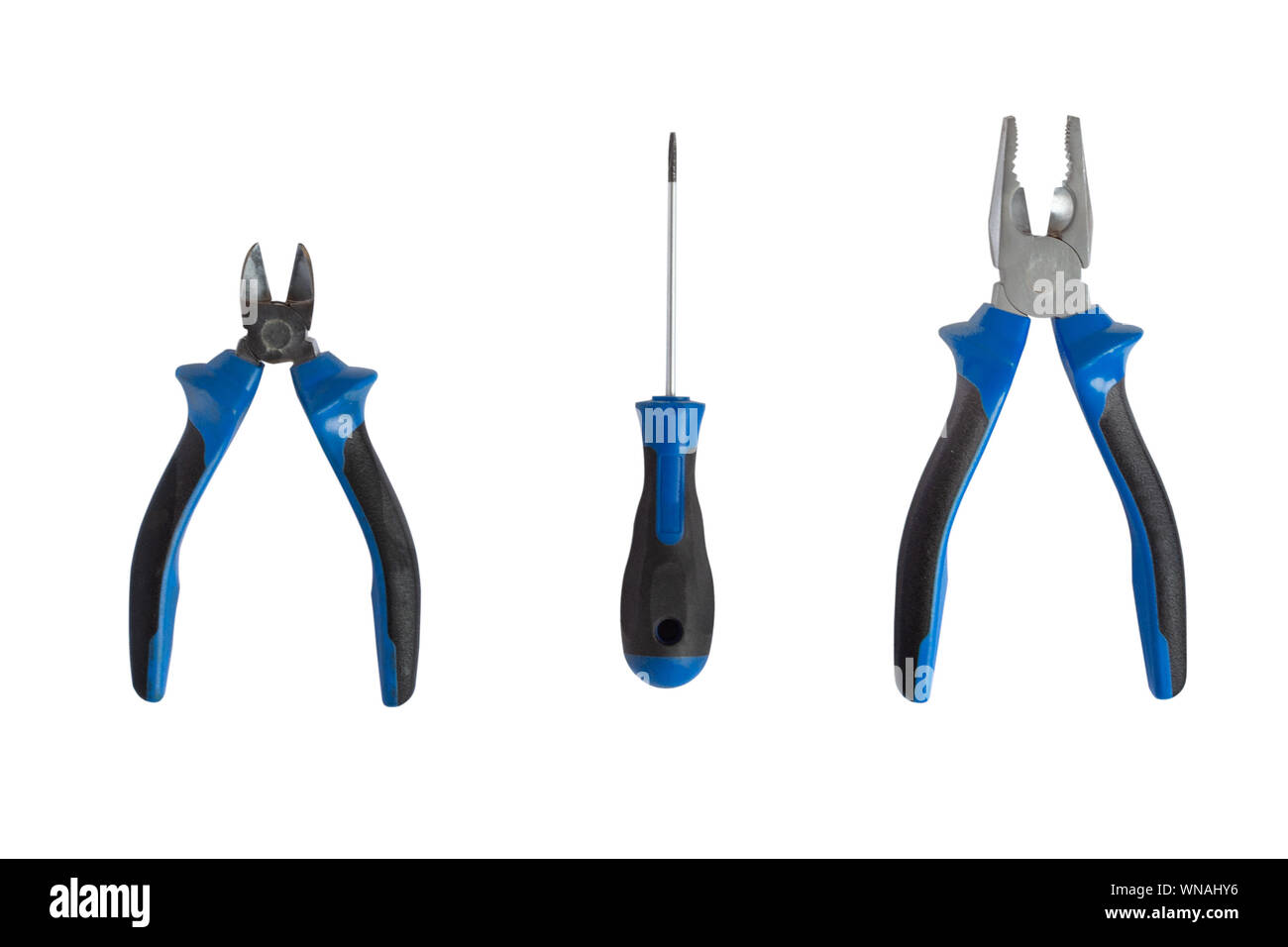 Set of different men tools isolated on white background. Mechanic tools ...