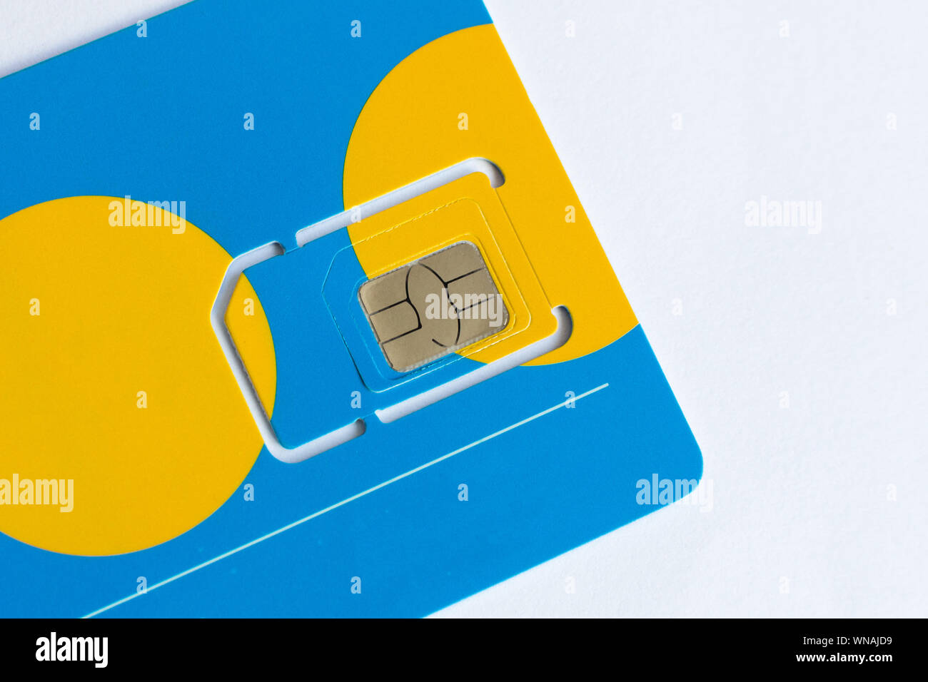 Sim card closeup on white background. Phone communication concept Stock ...