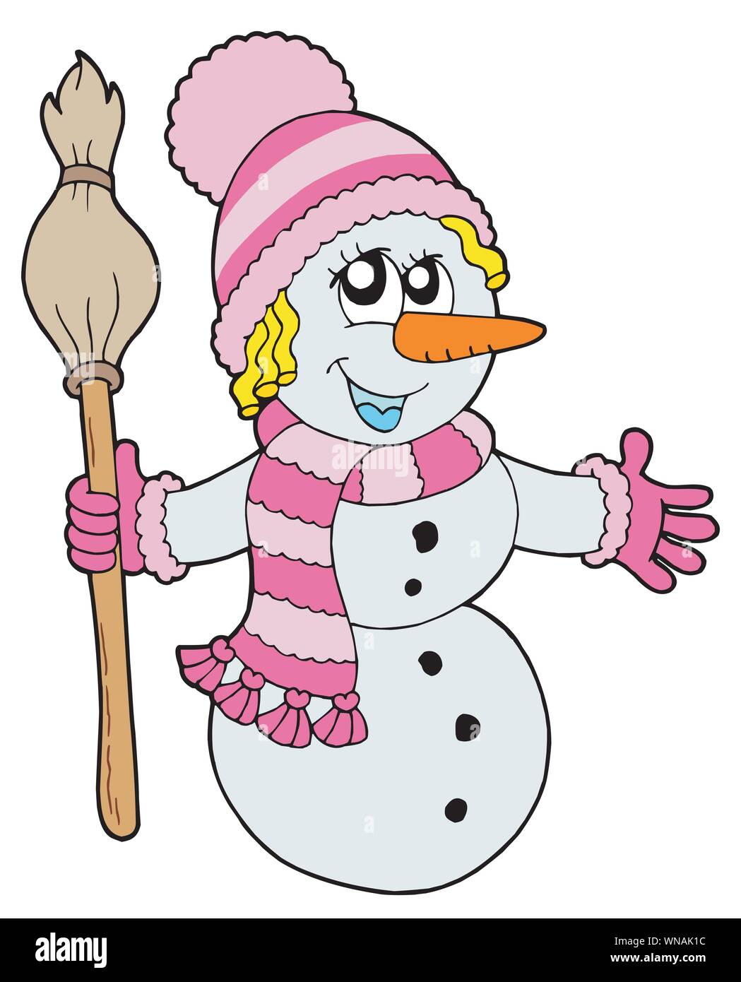Cute snowman girl Stock Vector Image & Art - Alamy