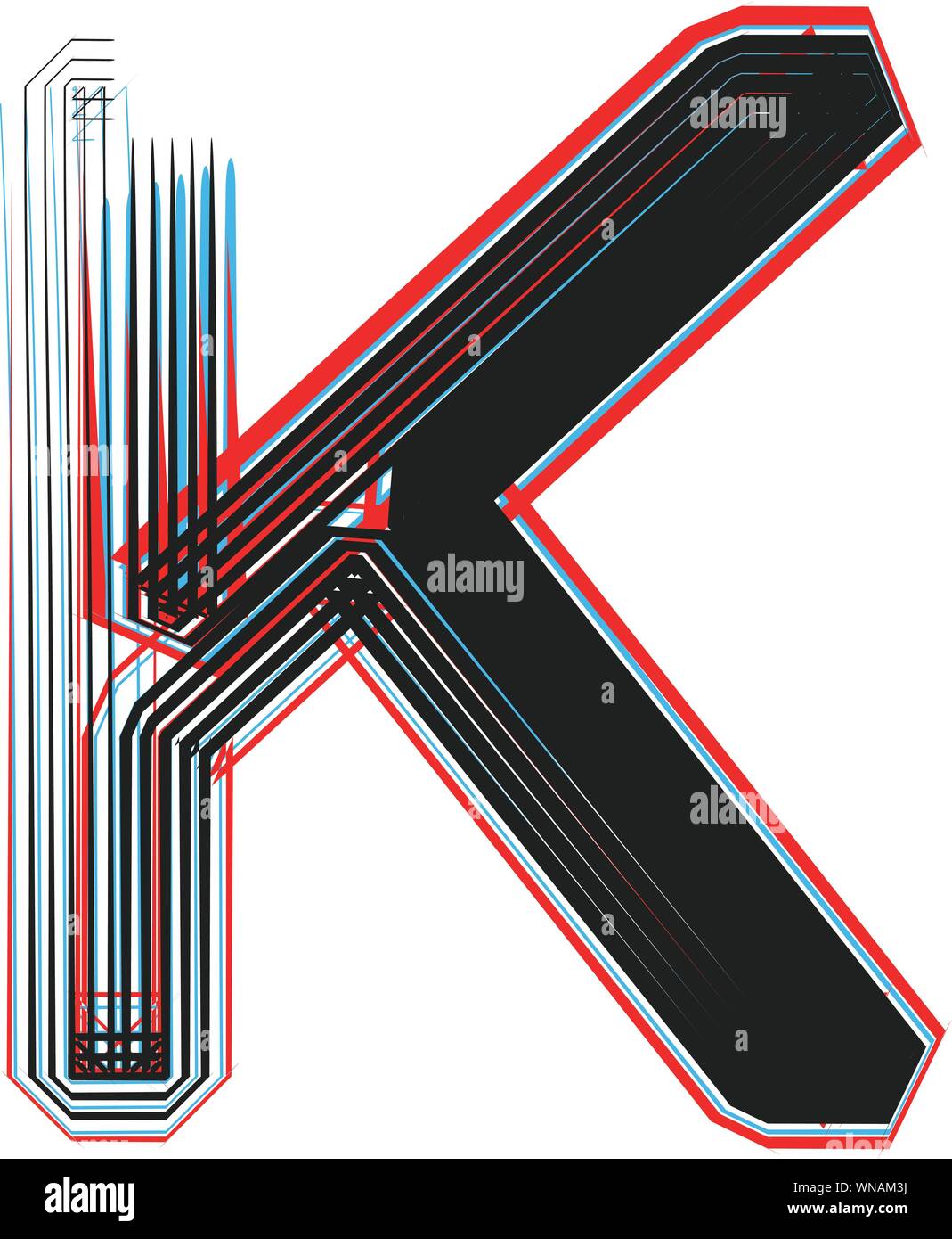 Font illustration letter K Stock Vector Image & Art - Alamy