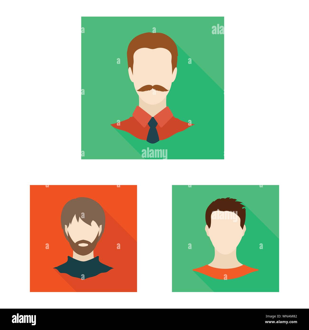 Isolated object of avatar and dummy sign. Collection of avatar and ...