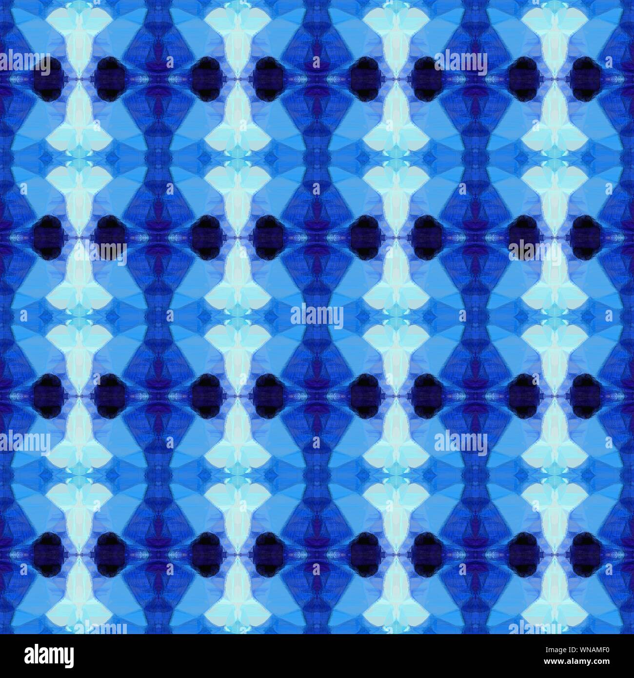 bright seamless pattern with royal blue, midnight blue and powder blue ...