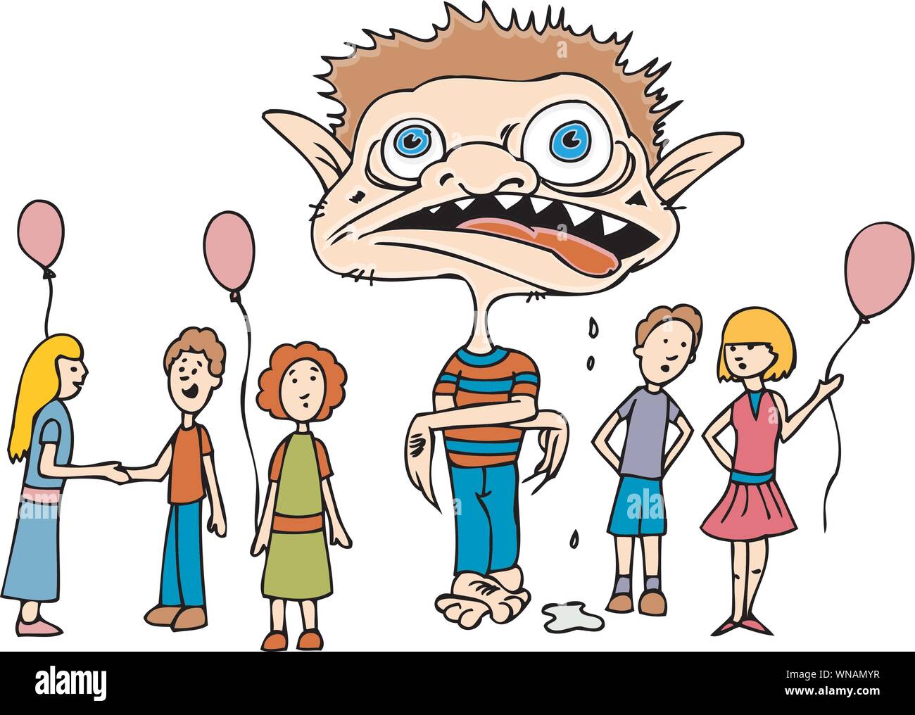 Awkward party Stock Vector Images - Alamy