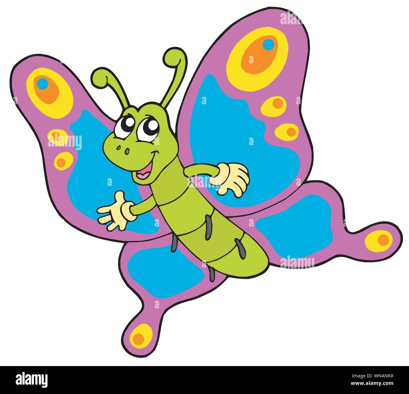 Cute cartoon butterfly Stock Vector Image & Art - Alamy