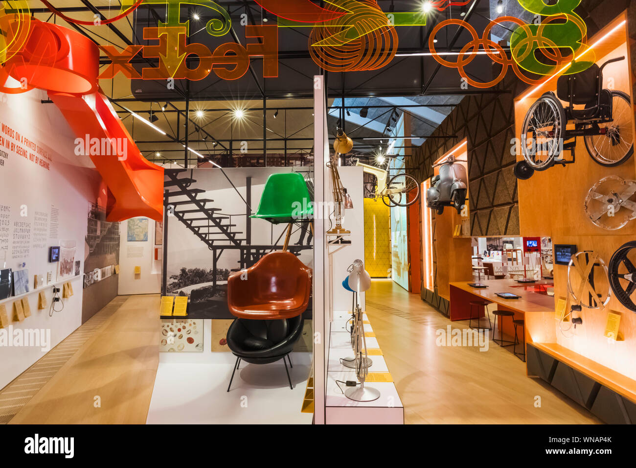 England, London, Kensington, The Design Museum, Display of Retro and ...