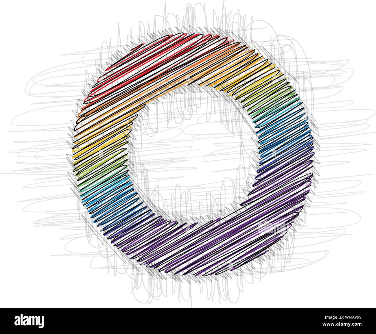 Hand drawn font LETTER o Stock Vector Image & Art - Alamy