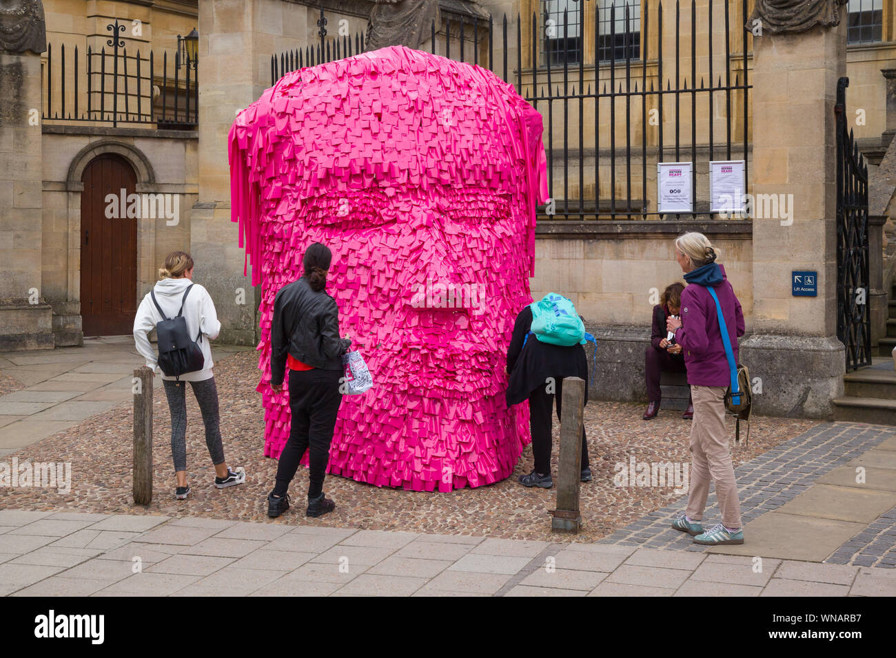 A sculpture for Tomorrows Oxford Heads in Broad Street, Oxford Stock ...