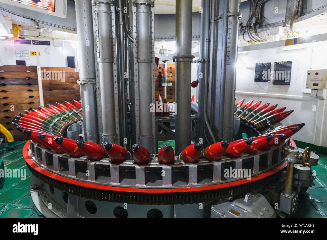 England, London, Southwark, The Imperial War Museum Ship HMS Belfast ...