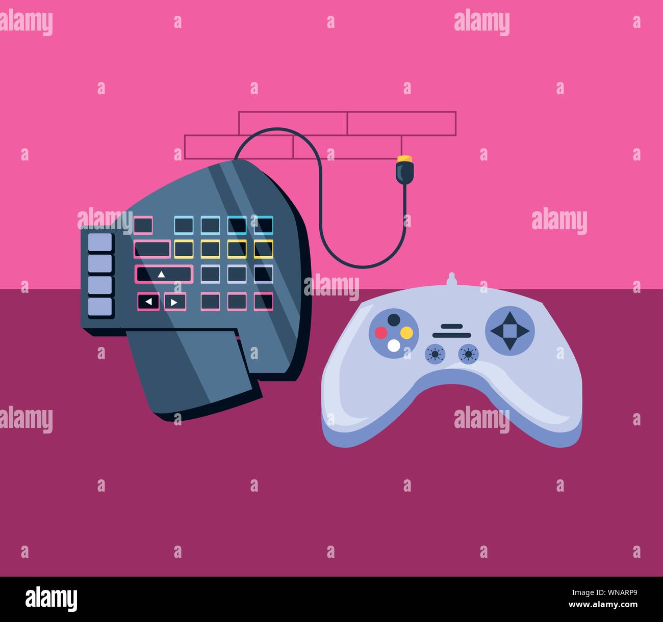 video game control with audio console vector illustration design Stock ...