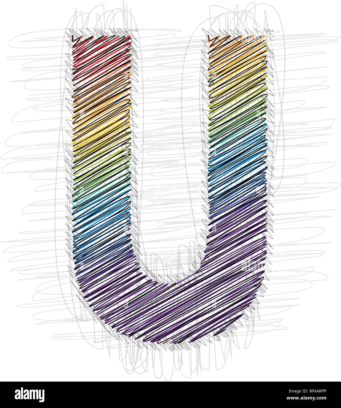 Graffiti font alphabet u Cut Out Stock Images & Pictures - Alamy