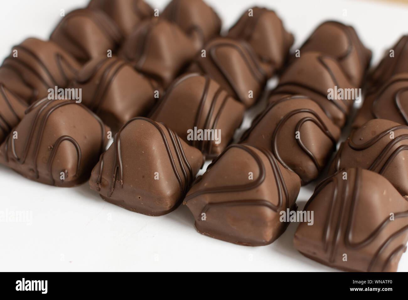 Chocolate Candy On White Background Chocolate Truffle Sweets Closeup