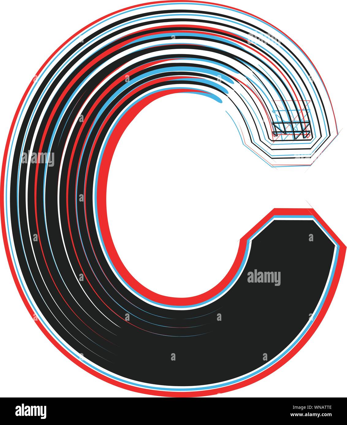 Font illustration letter c Stock Vector Image & Art - Alamy