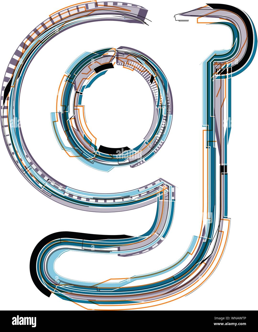 Font Illustration letter g Stock Vector Image & Art - Alamy