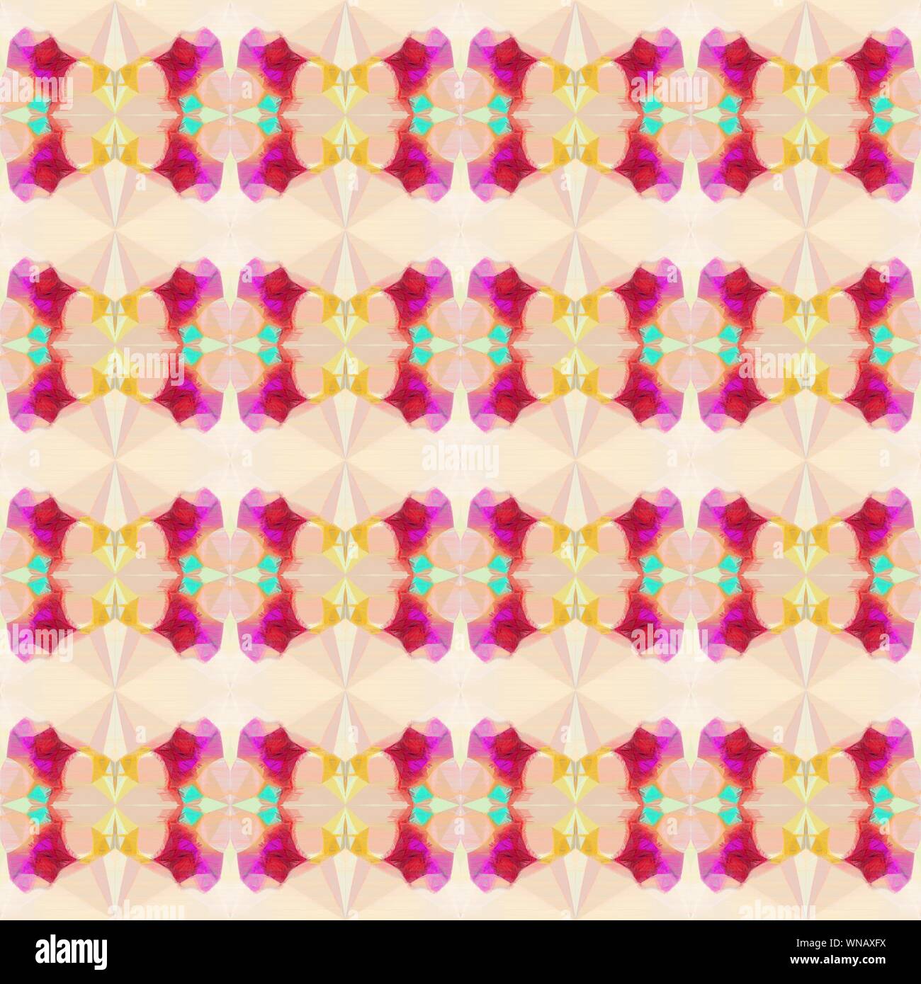 colorful seamless pattern with wheat, moderate pink and peach puff ...