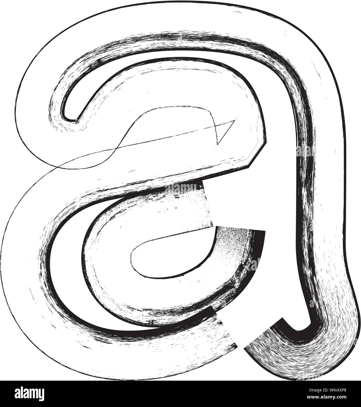 How to draw a letter Black and White Stock Photos & Images - Alamy