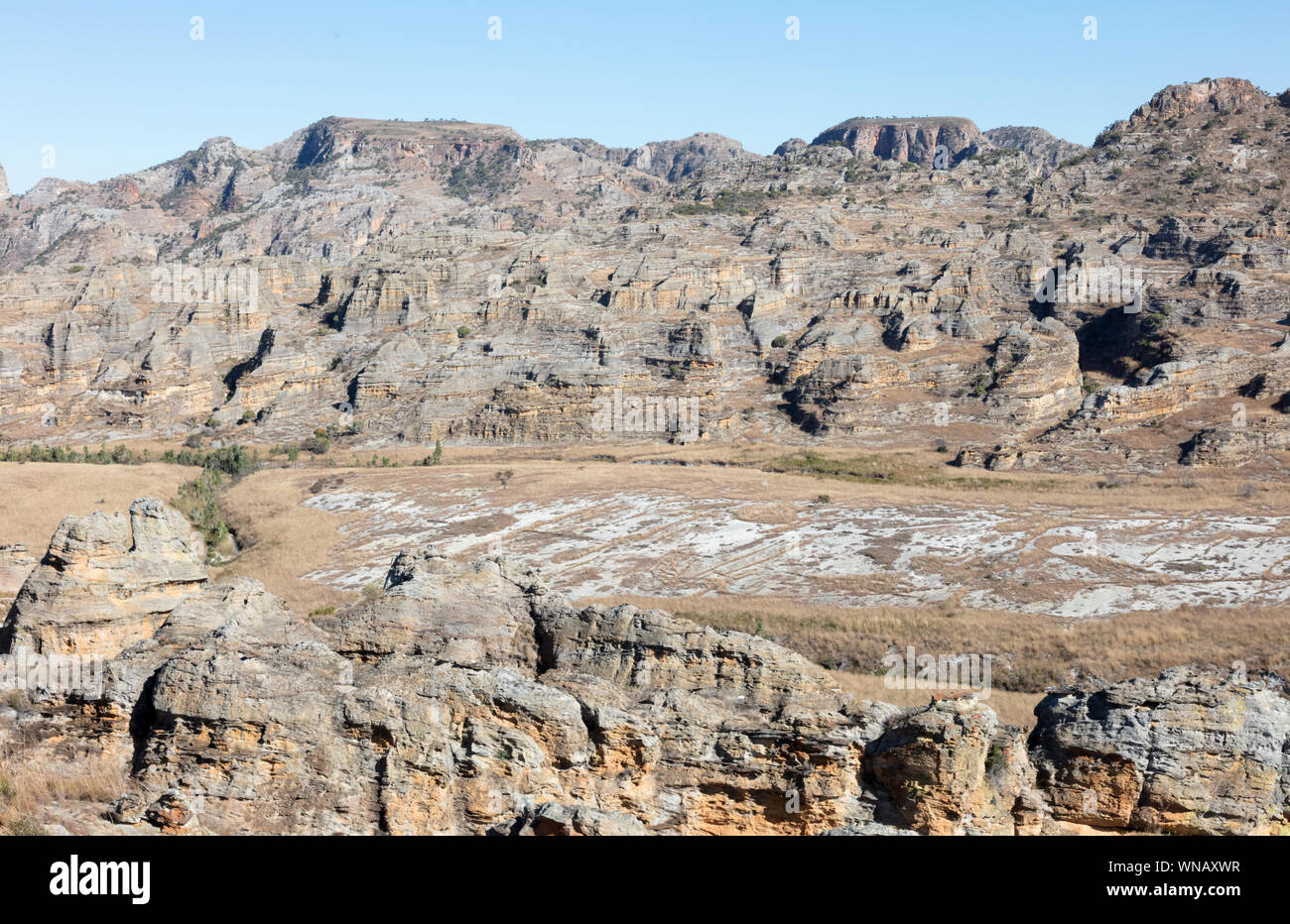 Isalo national park landscape canyon landmark in Madagascar, Africa ...