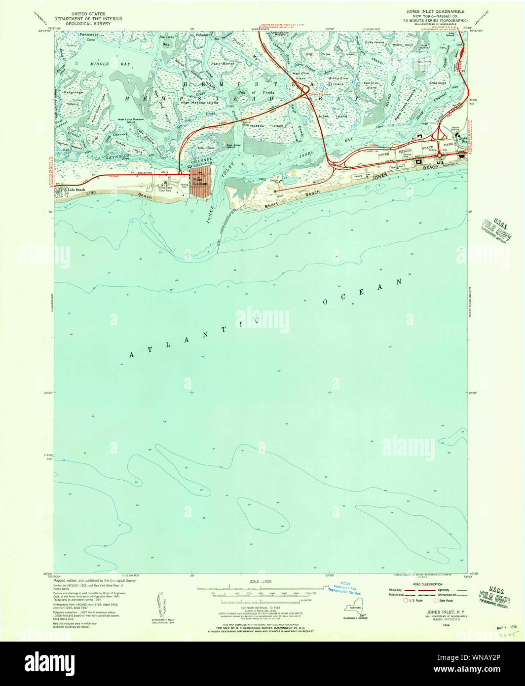 New York NY Jones Inlet 130099 1954 24000 Restoration Stock Photo - Alamy