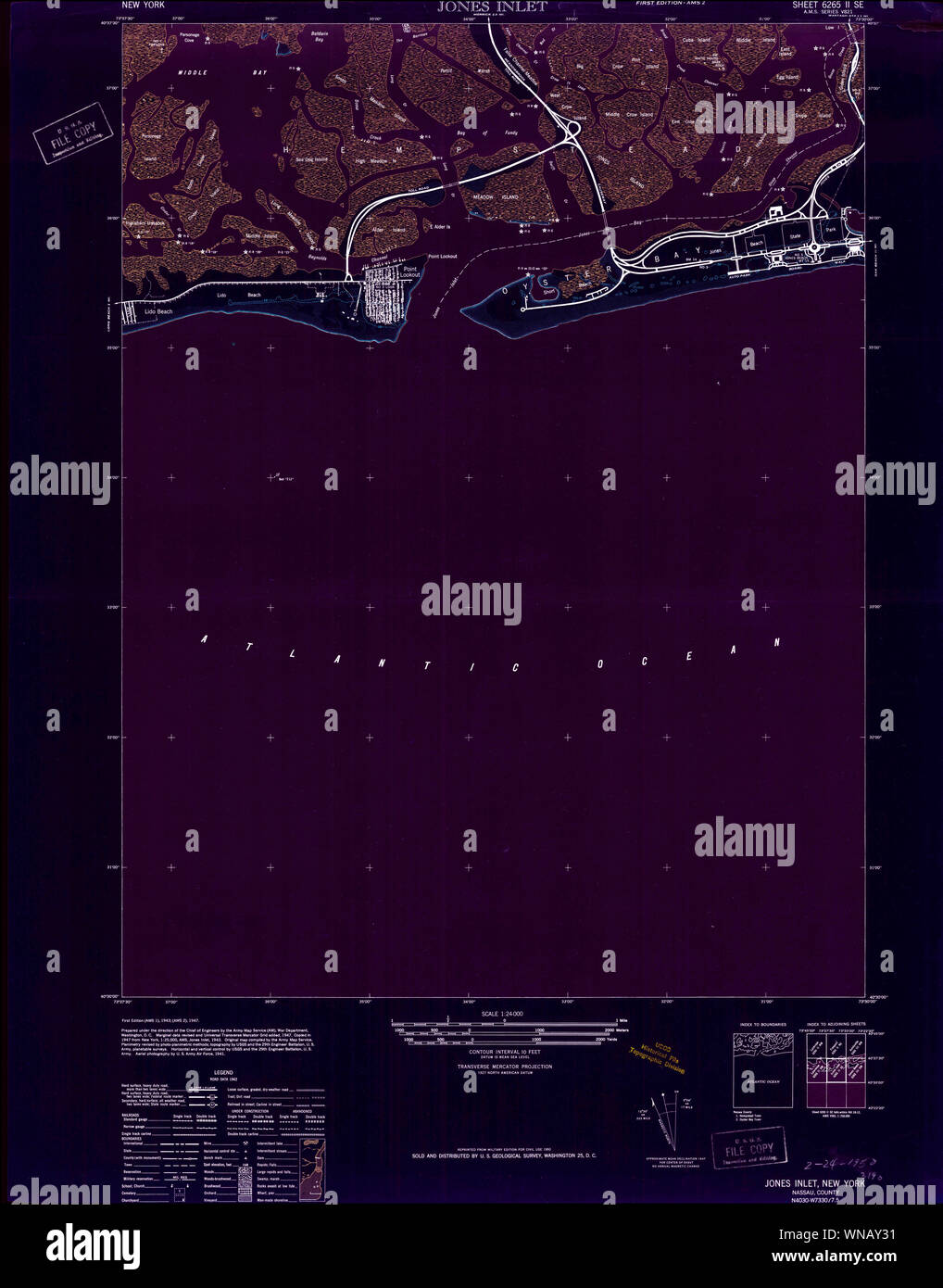 Map of inlet new york hi-res stock photography and images - Alamy