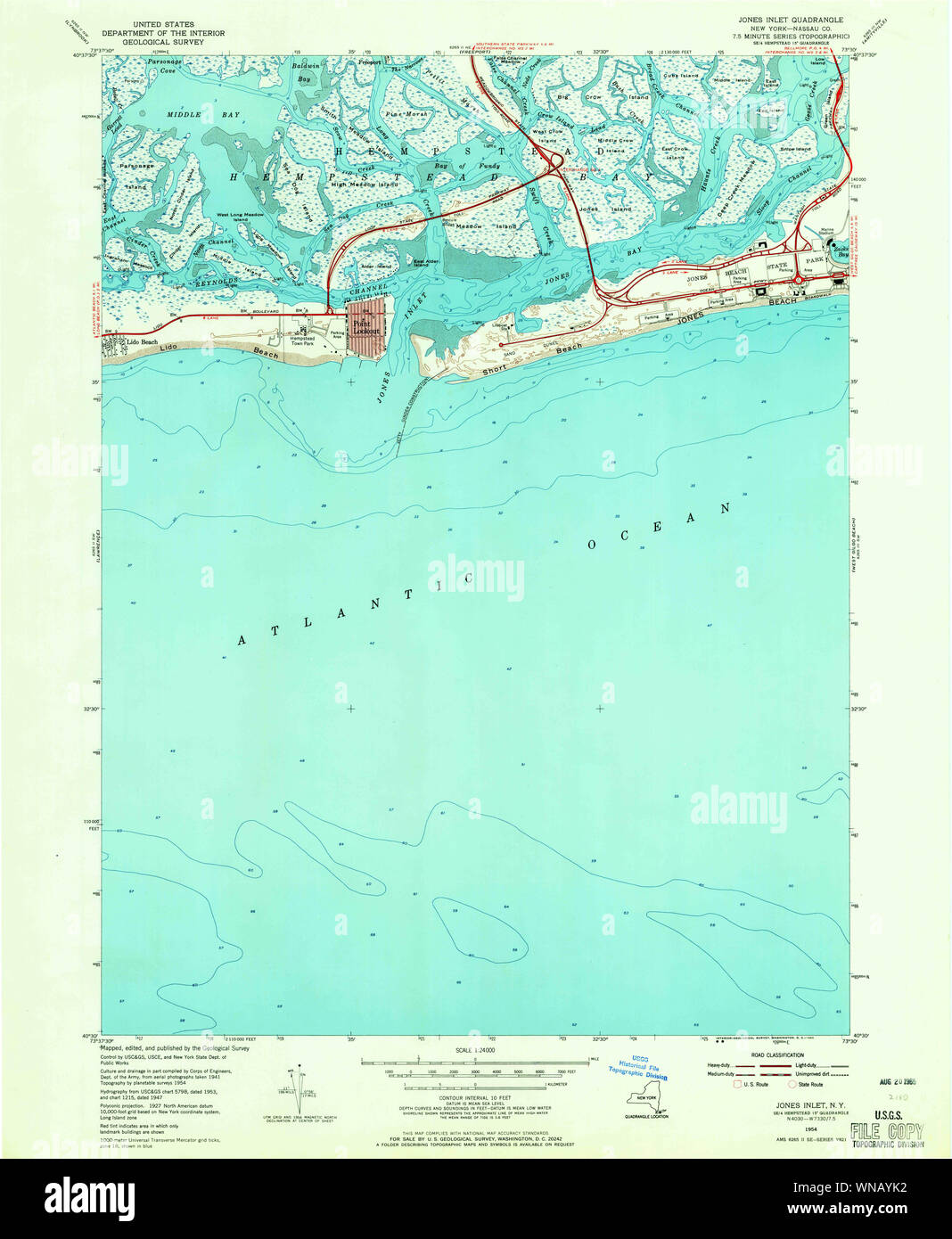 New York NY Jones Inlet 130100 1954 24000 Restoration Stock Photo - Alamy