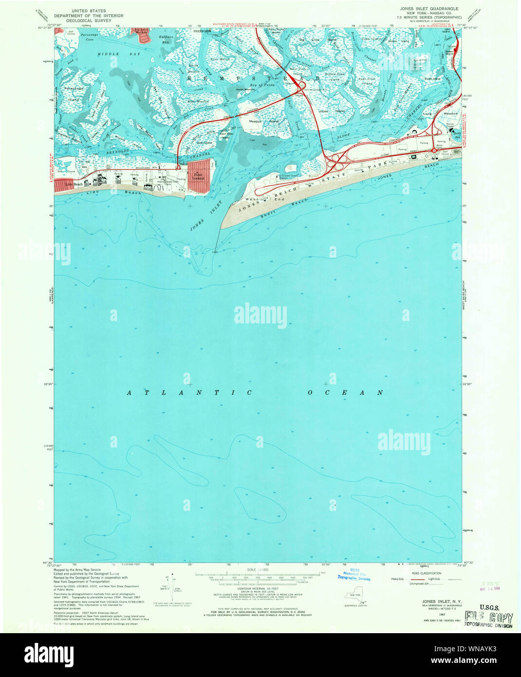 New York NY Jones Inlet 130101 1967 24000 Restoration Stock Photo - Alamy