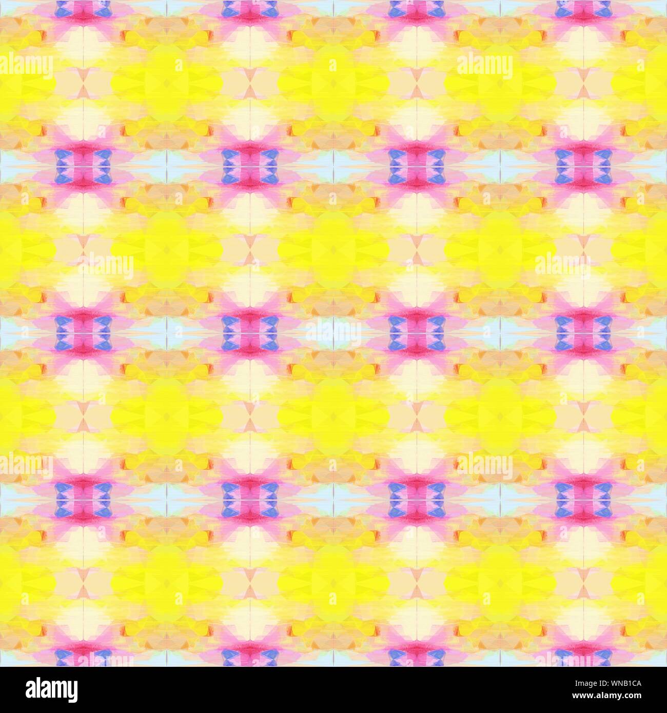 Repeating pattern of light yellow floral shapes hi-res stock ...