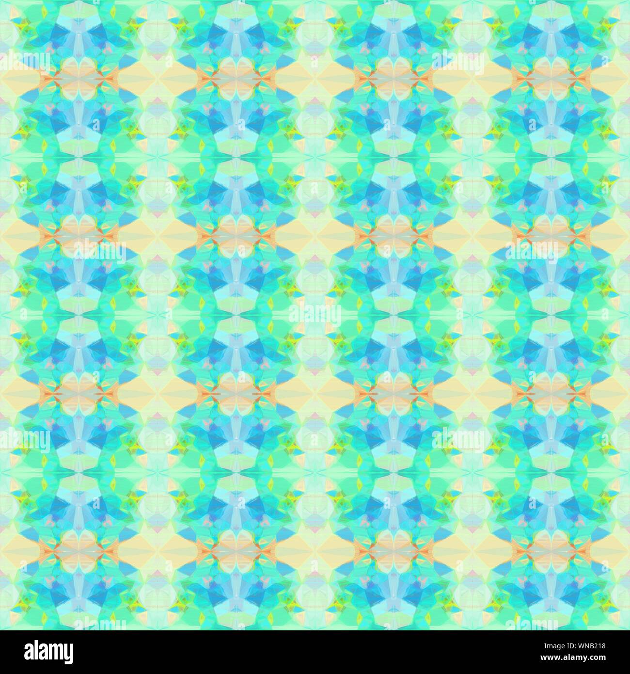 seamless geometric pattern with tea green, powder blue and turquoise ...