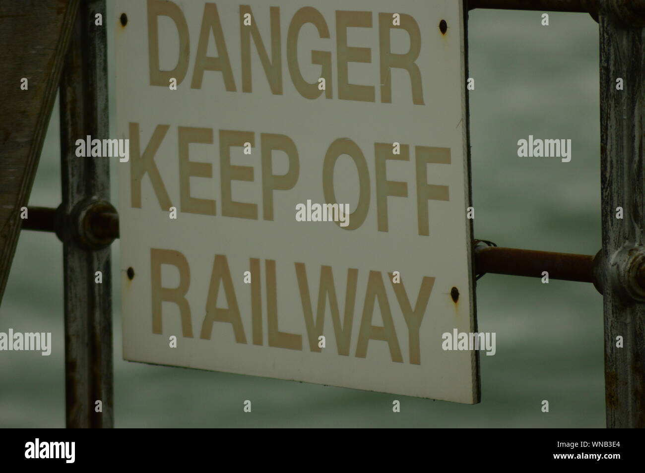 Railway warning sign hi-res stock photography and images - Alamy
