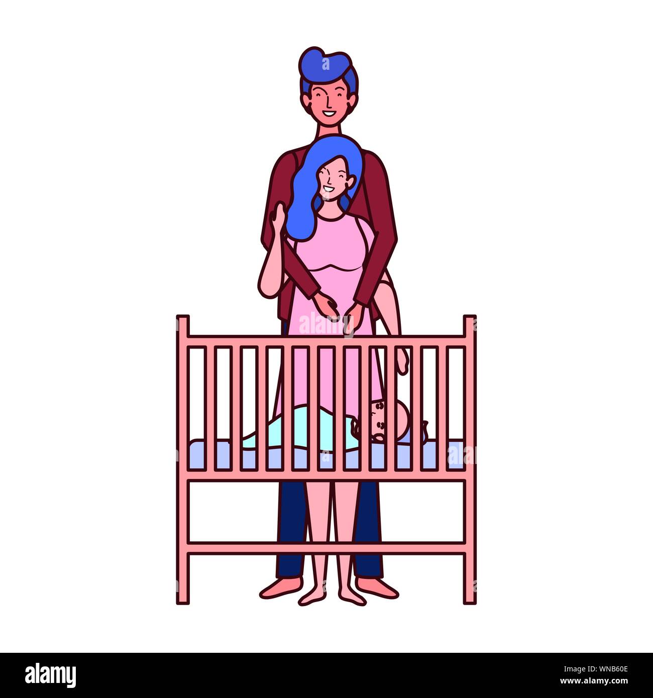 Baby cradle clipart hi-res stock photography and images - Alamy