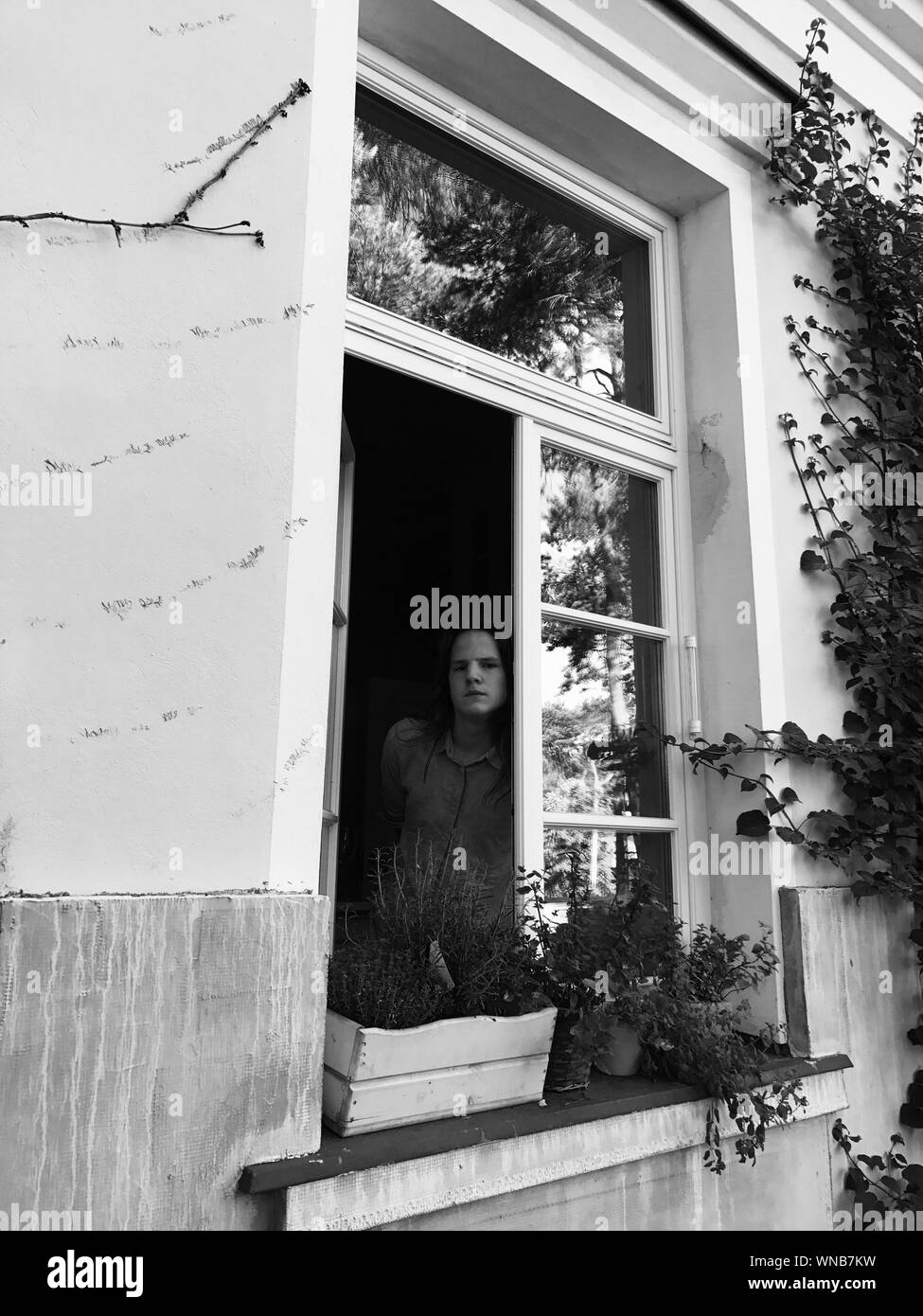 Waiting by window Black and White Stock Photos & Images - Alamy