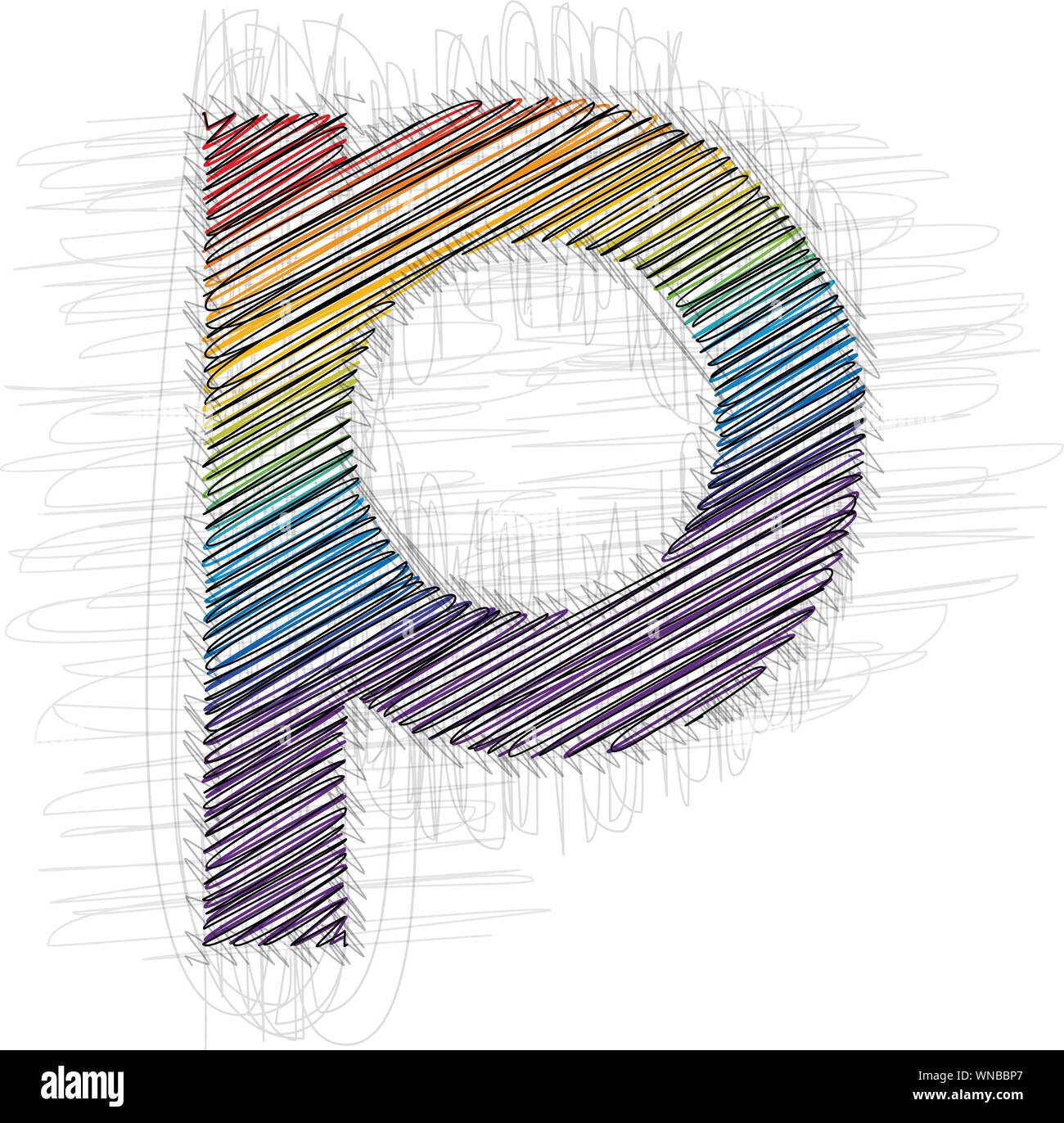 Hand drawn font LETTER p Stock Vector Image & Art - Alamy