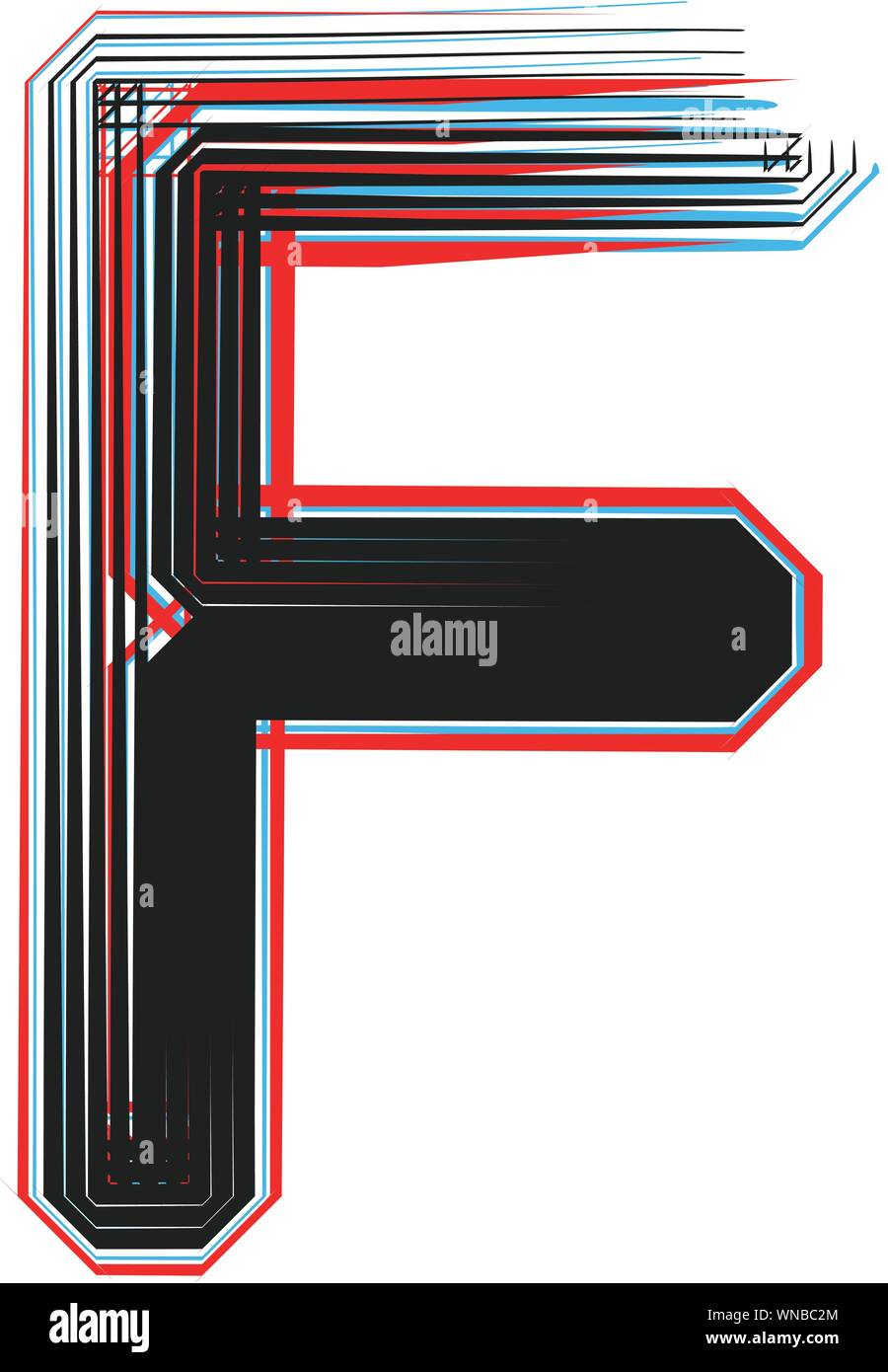 Letter f drawing Cut Out Stock Images & Pictures - Alamy