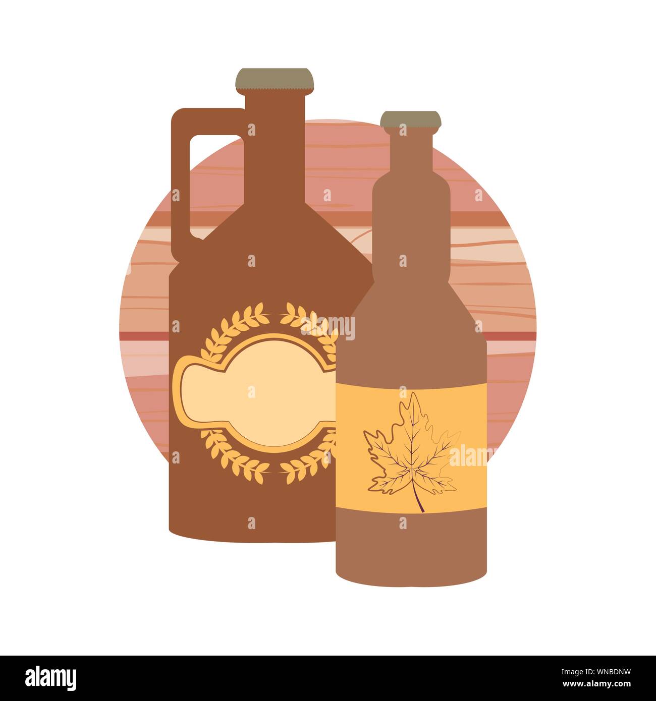 bottles beers oktoberfest festival seal vector illustration design ...