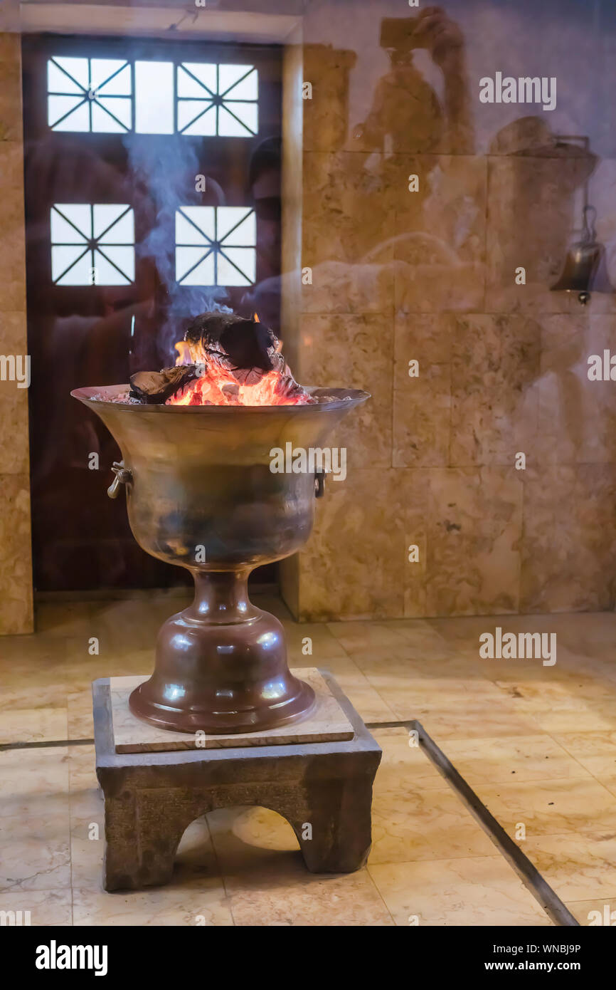 Zoroastrian Fire Temple, Atash Behram, Yazd, Yazd Province, Iran Stock ...