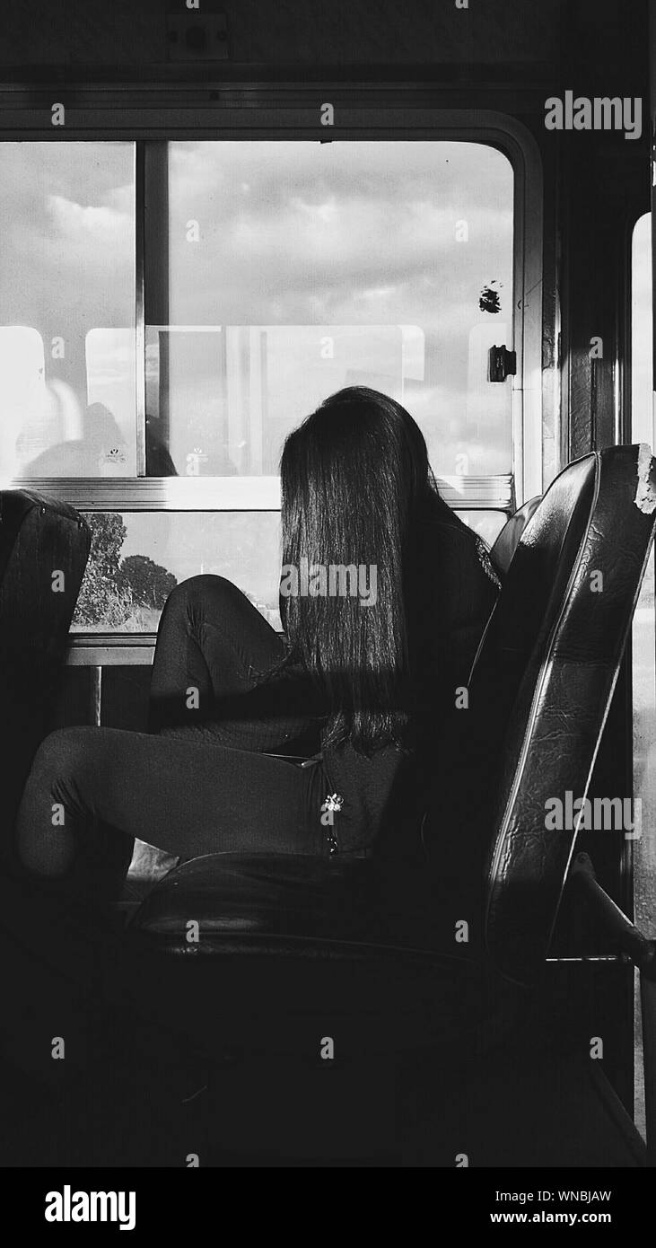 Public transport bus side view Black and White Stock Photos & Images ...