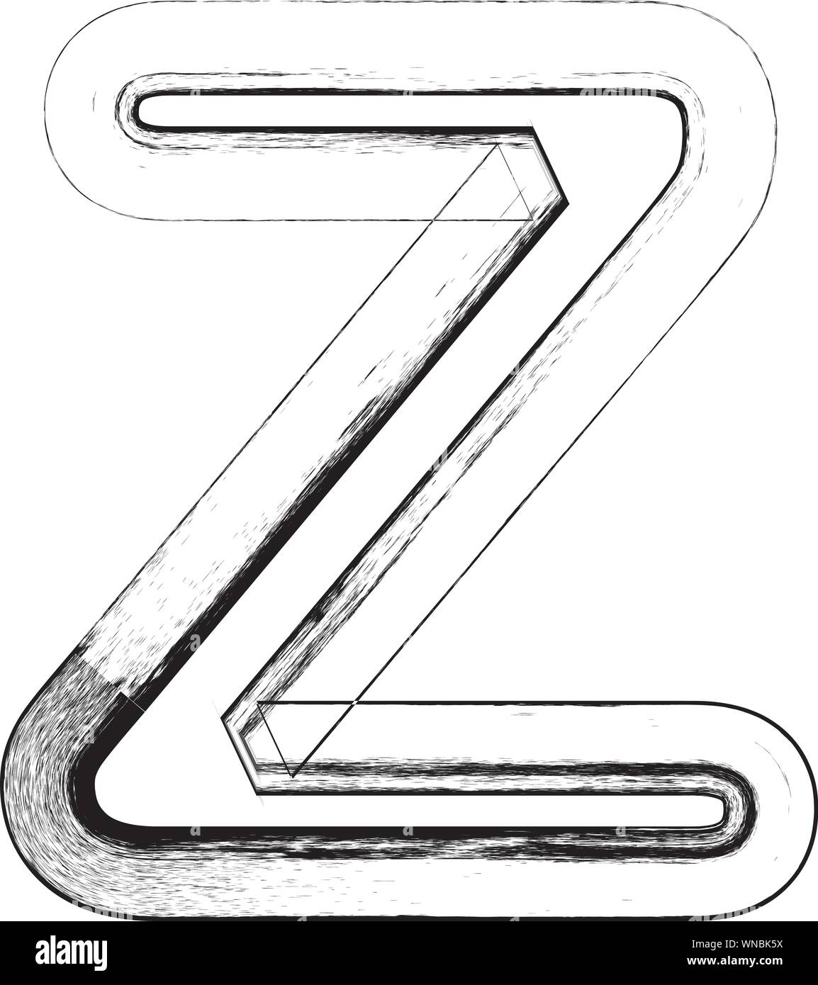 Grunge font. Letter Z Stock Vector Image & Art - Alamy