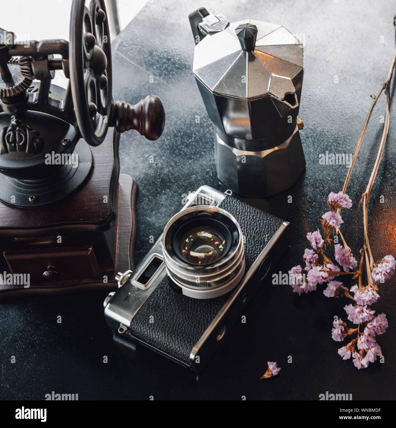 Camera and coffee hi-res stock photography and images - Alamy