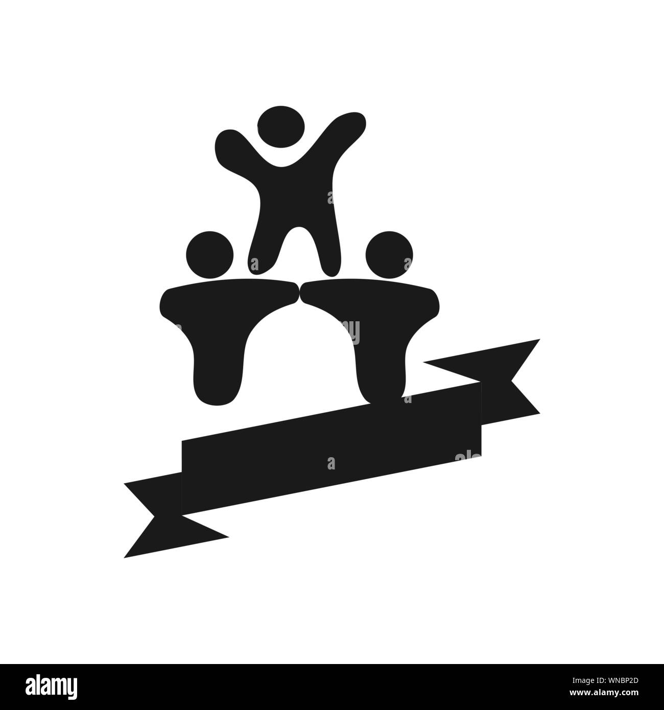 Commitment Teamwork Together Business Black Logo Illustration Vector ...