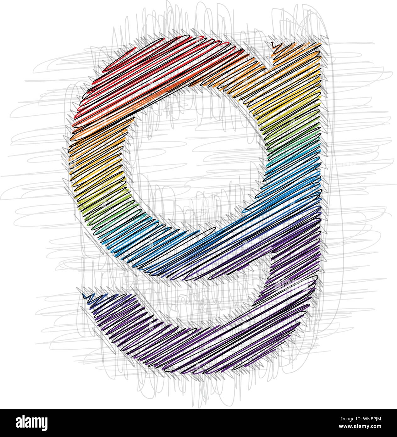 Hand drawn font LETTER g Stock Vector Image & Art - Alamy