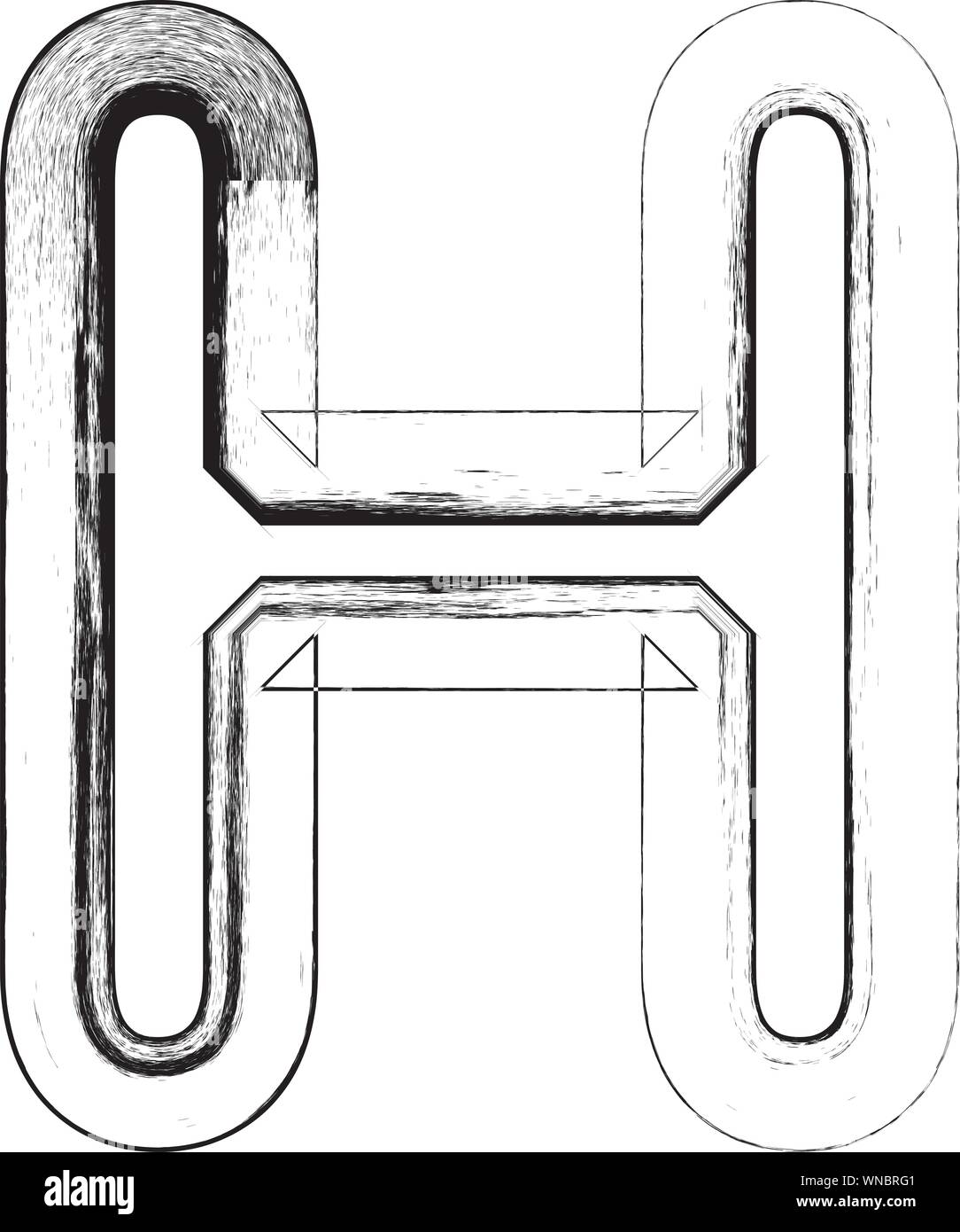 Grunge font. Letter H Stock Vector Image & Art - Alamy