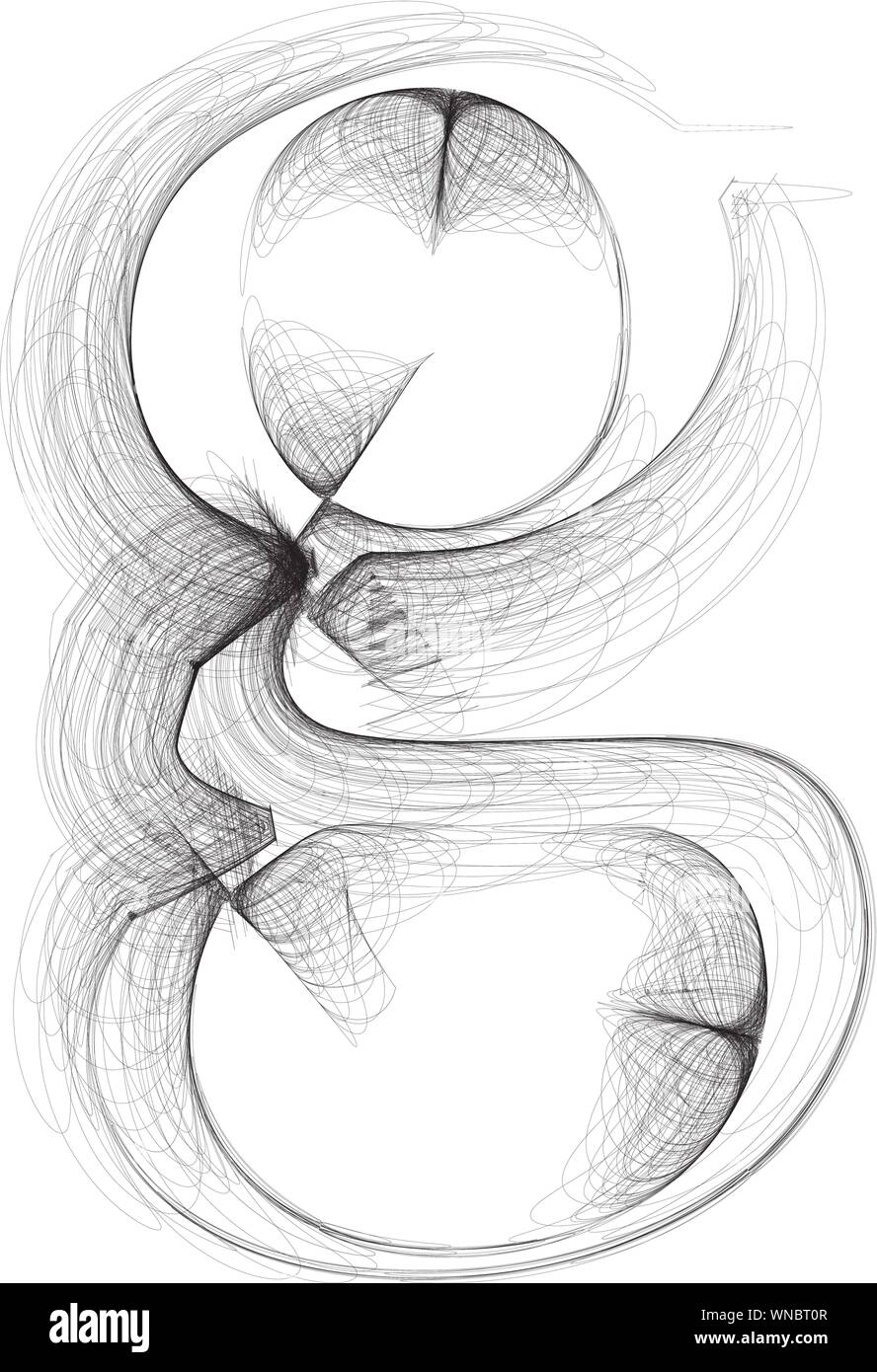 Hand draw font. LETTER g. Vector illustration Stock Vector Image & Art ...