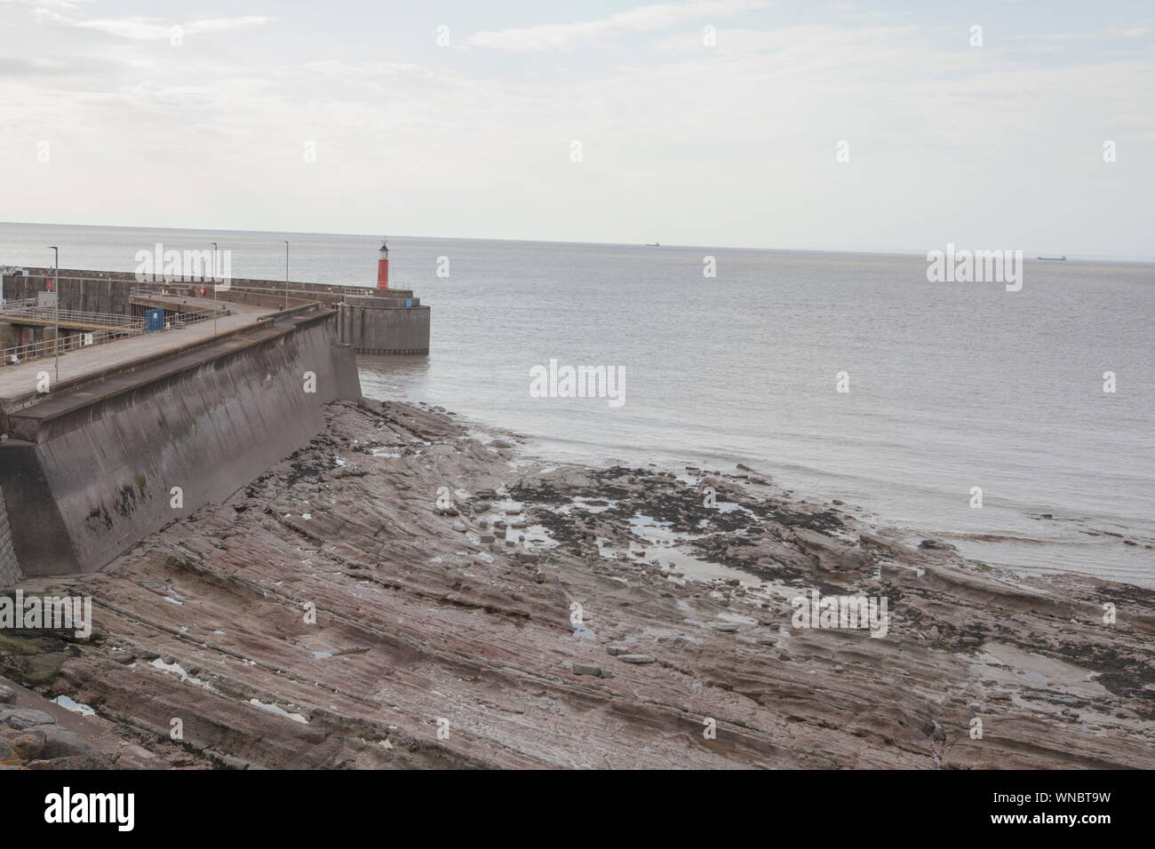 Watchet Harbour Lighthouse, Watchet Somerset Stock Photo - Alamy