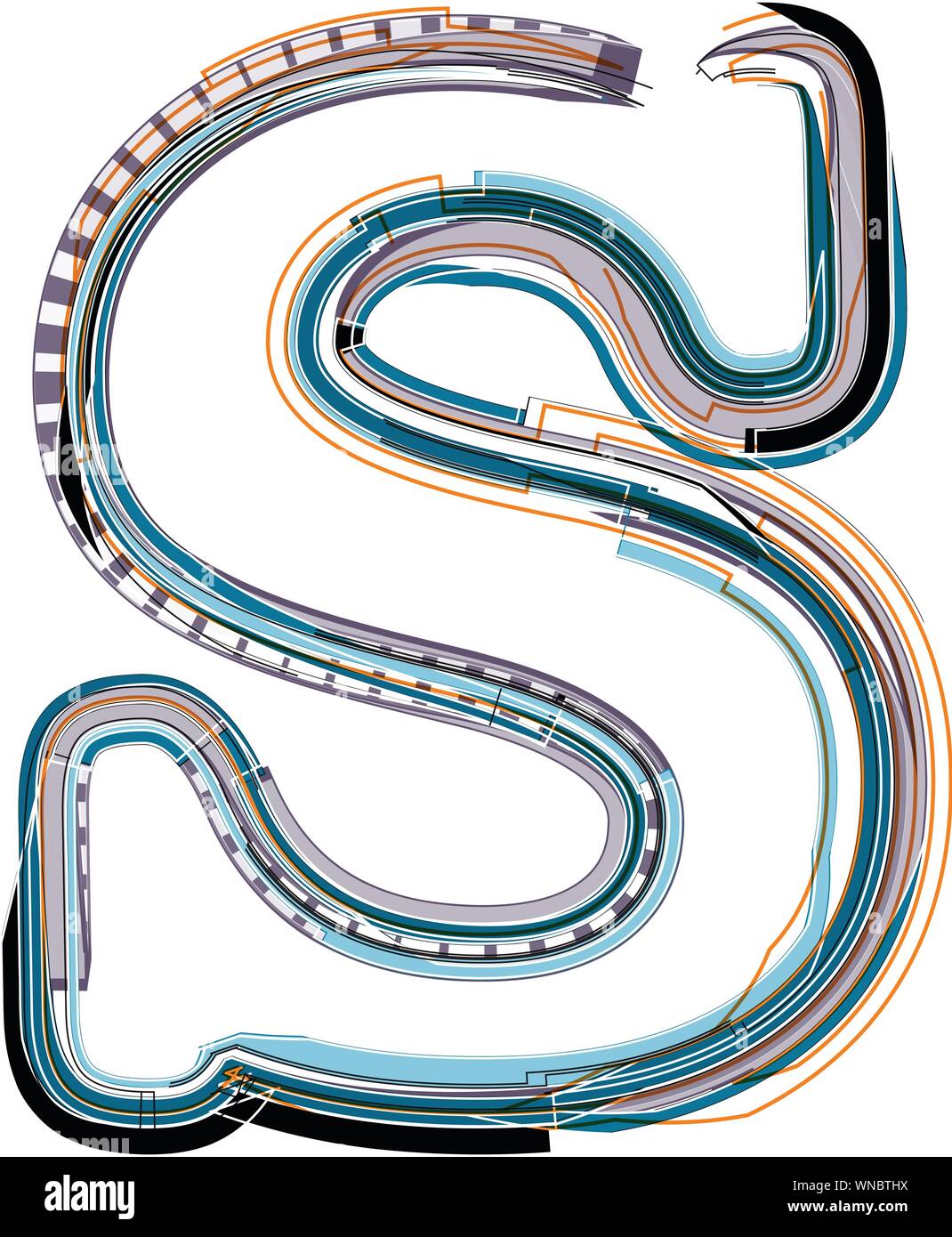 Font illustration LETTER S Stock Vector Image & Art - Alamy