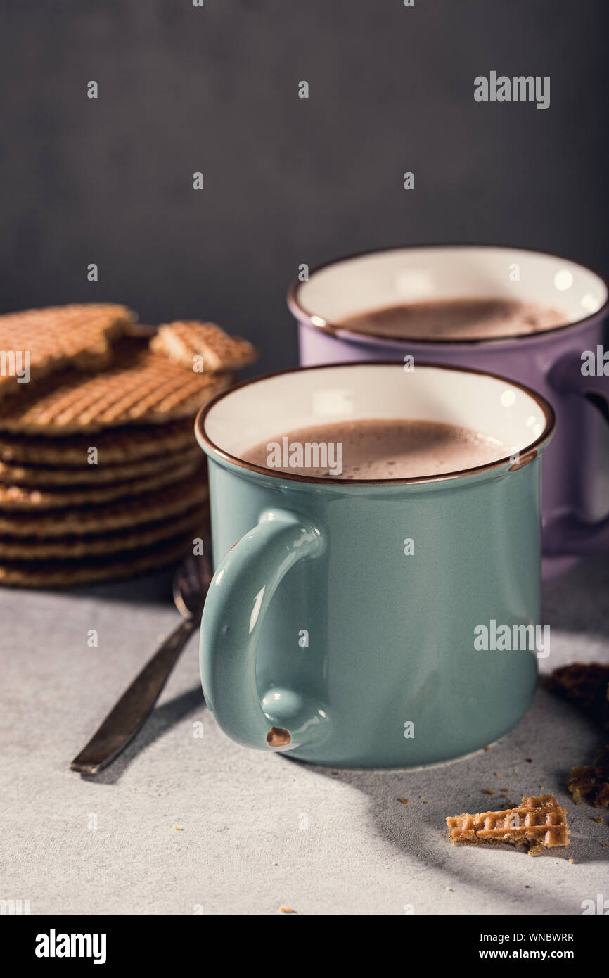 Traditional dutch cookies syrupwaffles Stock Photo - Alamy