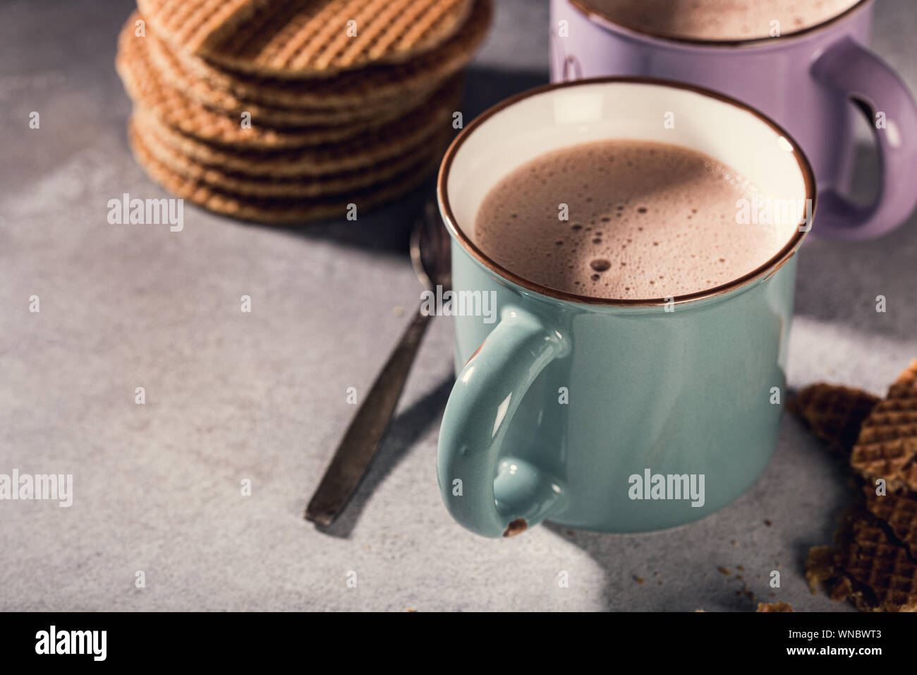 Traditional dutch cookies syrupwaffles Stock Photo - Alamy