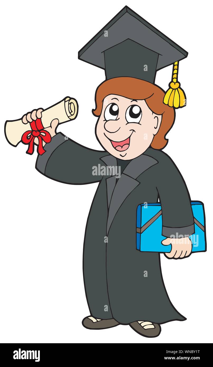 Boy student hat knowledge Cut Out Stock Images & Pictures - Alamy