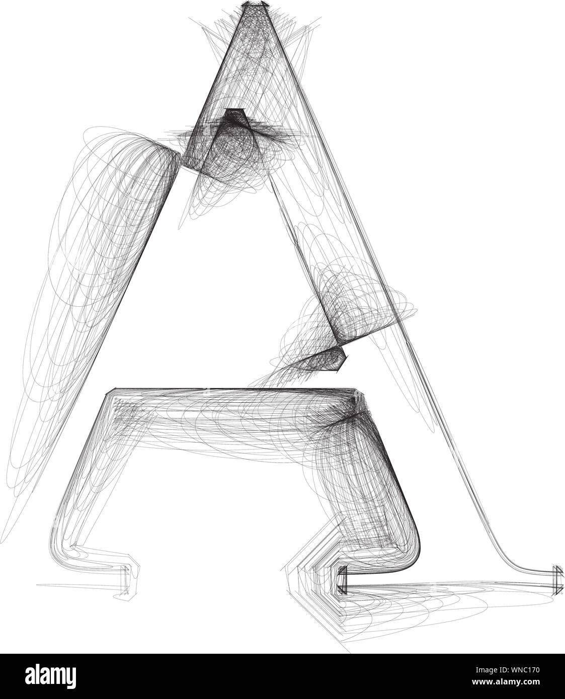 Hand draw font. LETTER A Stock Vector Image & Art - Alamy