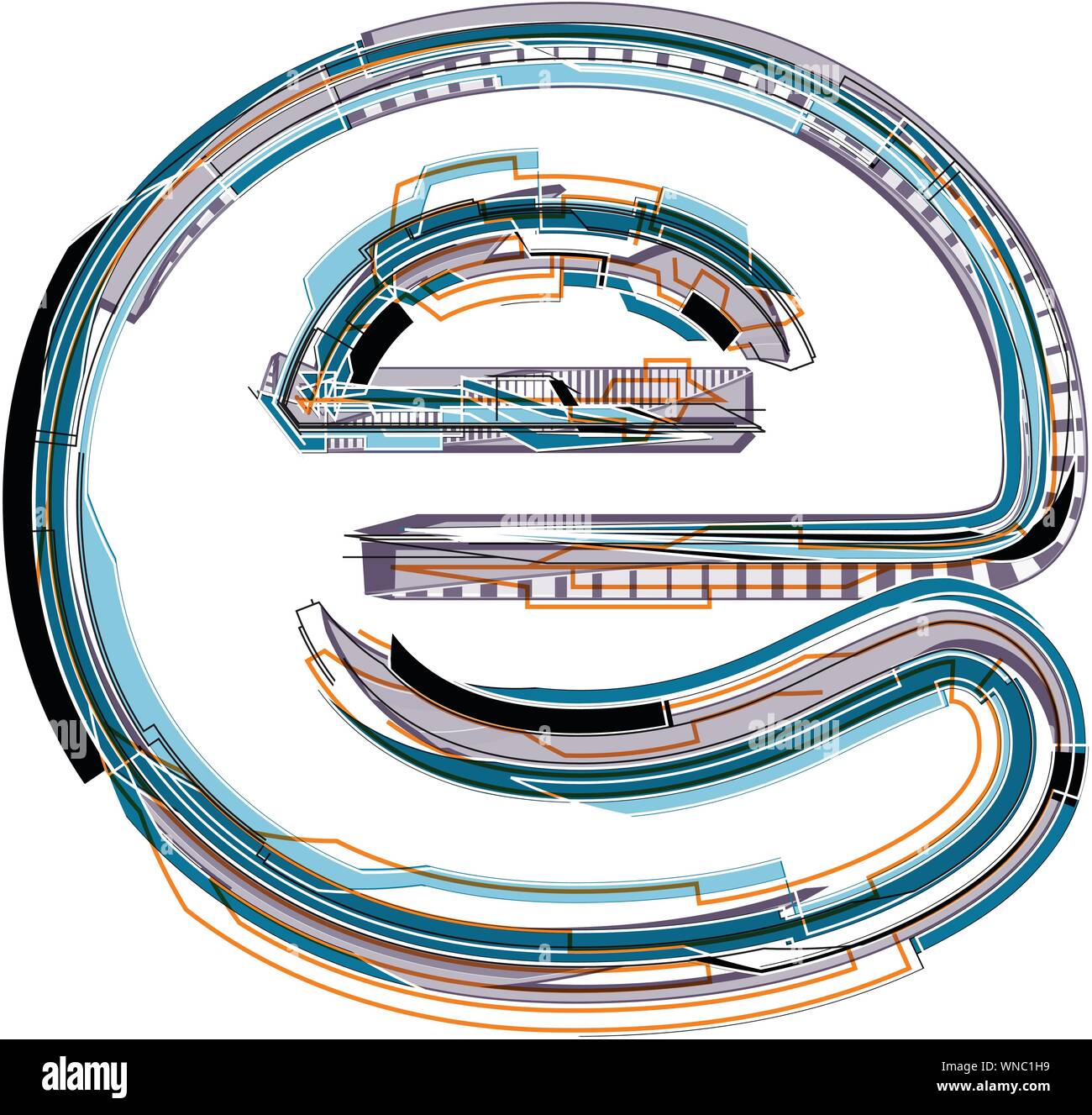 Letter e drawing hi-res stock photography and images - Alamy