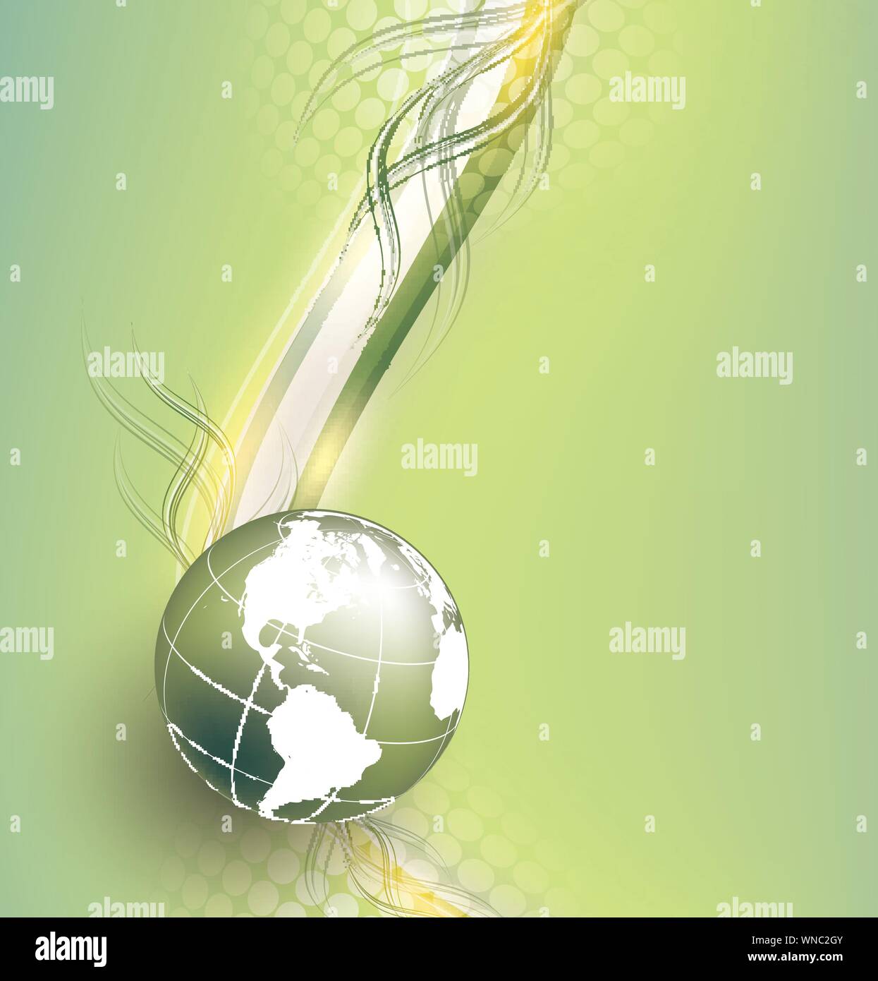 floral environmental vector frame with globe Stock Vector Image & Art ...