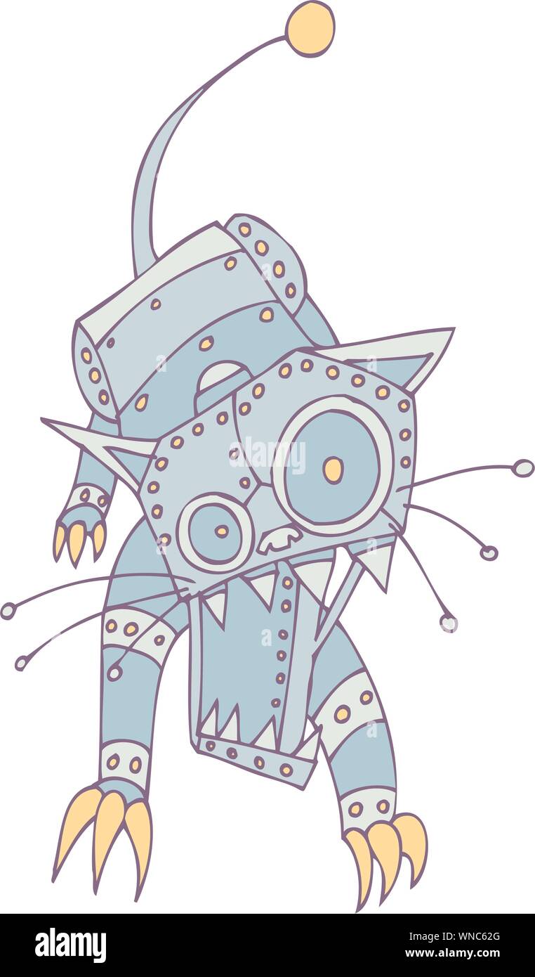 Cat robot cartoon Stock Vector Images - Alamy